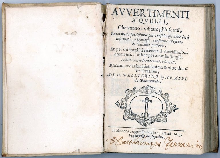 Avvertimenti à quelli, che vanno à visitare gl'infermi, et un modo ...