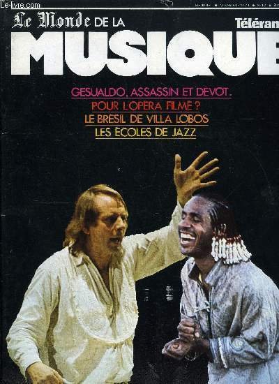 LE MONDE DE LA MUSIQUE N° 17 - Gesualdo par Philippe Beaussant, René ...