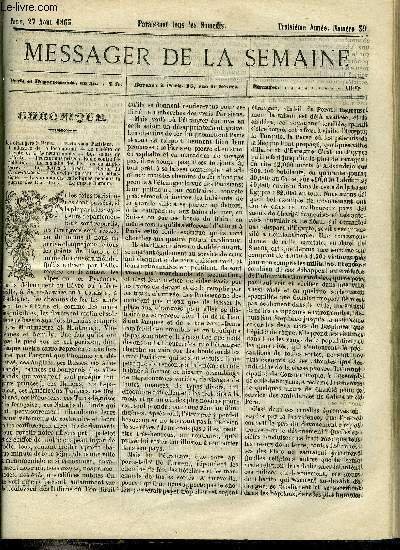 LE MESSAGER DE LA SEMAINE N° 39 - Les ordres religieux de femmes par le ...