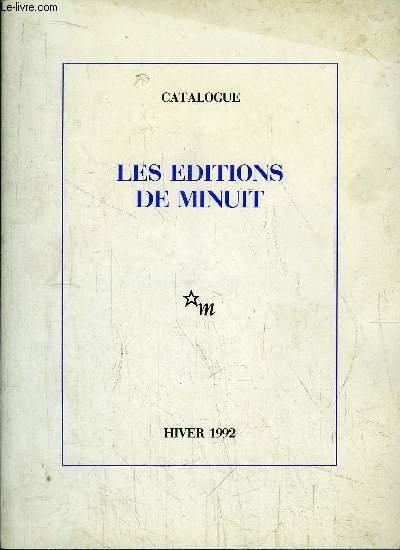 LES EDITIONS DE MINUIT - HIVER 1992 - Libro