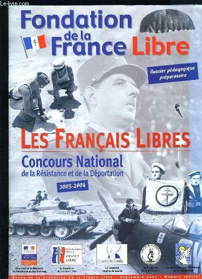 FONDATION DE LA FRANCE LIBRE - LES FRANCAIS LIBRES CONCOURS NATIONAL DE ...