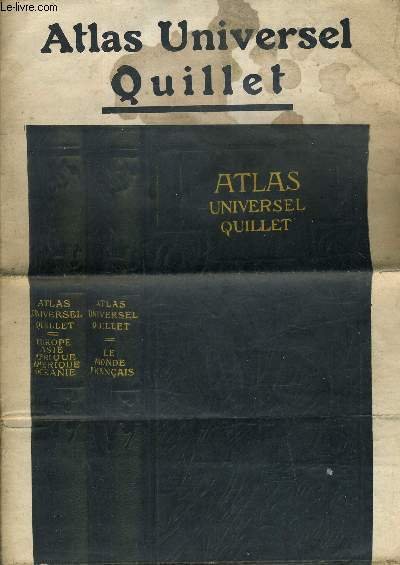 PLAQUETTE PUBLICITAIRE DE L'ATLAS UNIVERSEL QUILLET - Libro