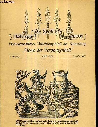 L'ESPONTON DAS SPONTON THE SPONTOON HEERESKUNDLICHES MITTEILUNGSBLATT ...