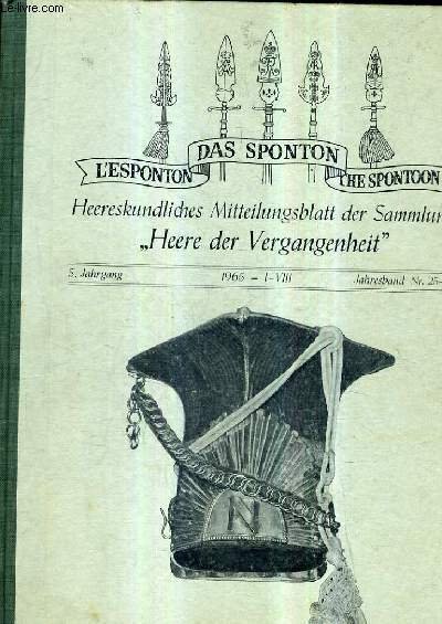 L'ESPONTON DAS SPONTON THE SPONTOON HEERESKUNDLICHES MITTEILUNGSBLATT ...