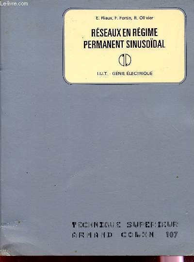 RESEAUX EN REGIME PERMANENT SINUSO DAL / IUT GENIE ELECTERIQUE ...