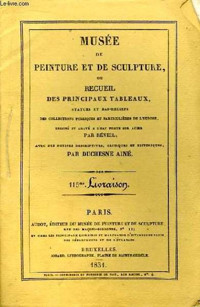 Musée de peinture et de sculpture, 115ème Livraison : Junon allaitant Hercule - Scène du Déluge ...