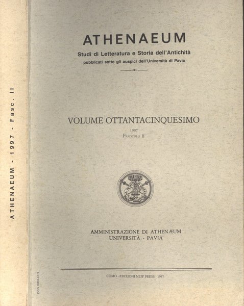 Athenaeum Vol. 85 Fascicolo II - Libro