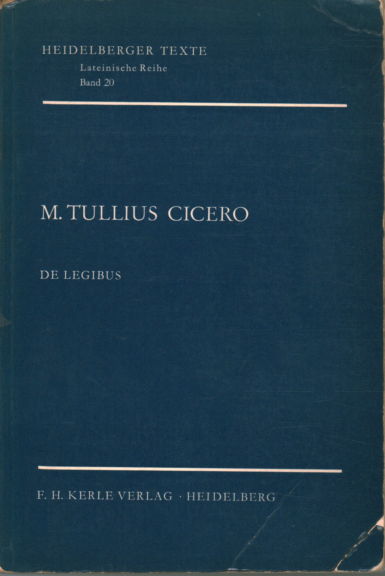 M. Tullius Cicero De legibus - Libro