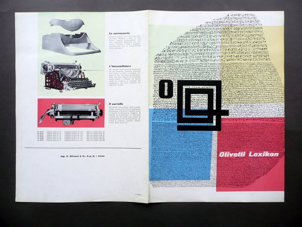 Brossura Olivetti Pubblicità Macchina da Scrivere Lexicon 80 Grafica ...