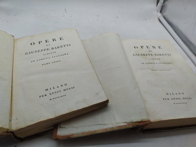 opere di giuseppe baretti scritte in lingua italiana 5 tomi pier luigi ...