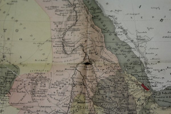 La Baja d'Assab. Carta geografica per seguire la spedizione militare ...