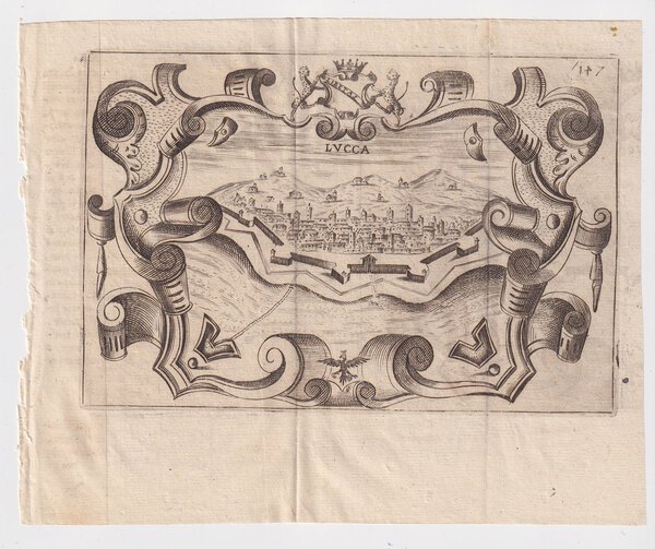 Mappa di Lucca, da Itinerario d'Italia, 1659 - Print
