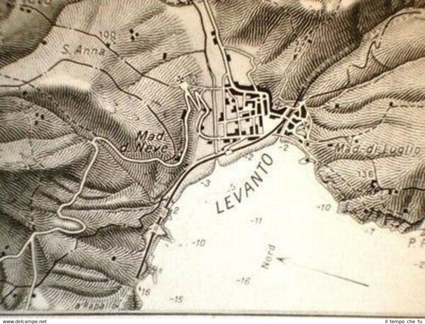 Cartina e Piantina di Lèvanto o Levanto - Stampa