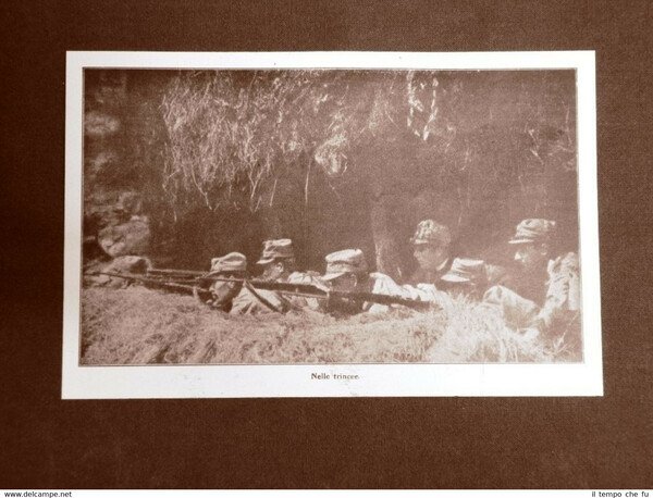 WW1 Prima guerra mondiale 1914-1918 Soldati in trincea - Print