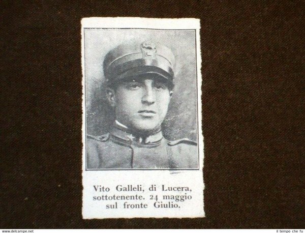 WW1 Prima Guerra Mondiale 1914 - 1918 Caduto Vito Galleli di Lucera ...