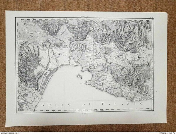 Carta geografica Terra d'Otranto Anno 1808 Regno Napoli Rizzi Zannoni ...