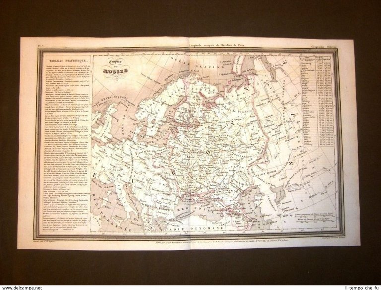 Carta geografica mappa Dufour del 1840 Impero di Russia - Empire of ...