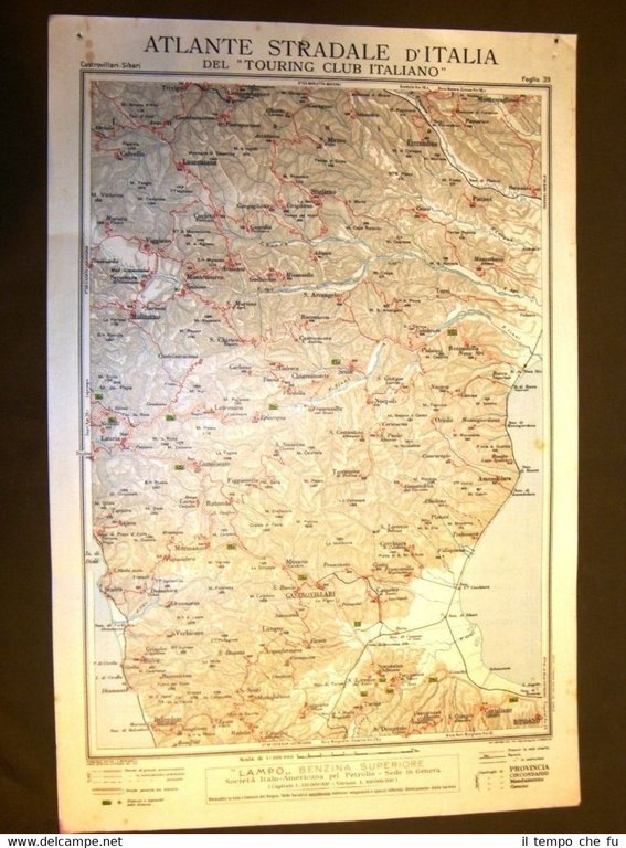 Carta geografica o mappa Castrovillari Sibari Corleto Touring Club ...