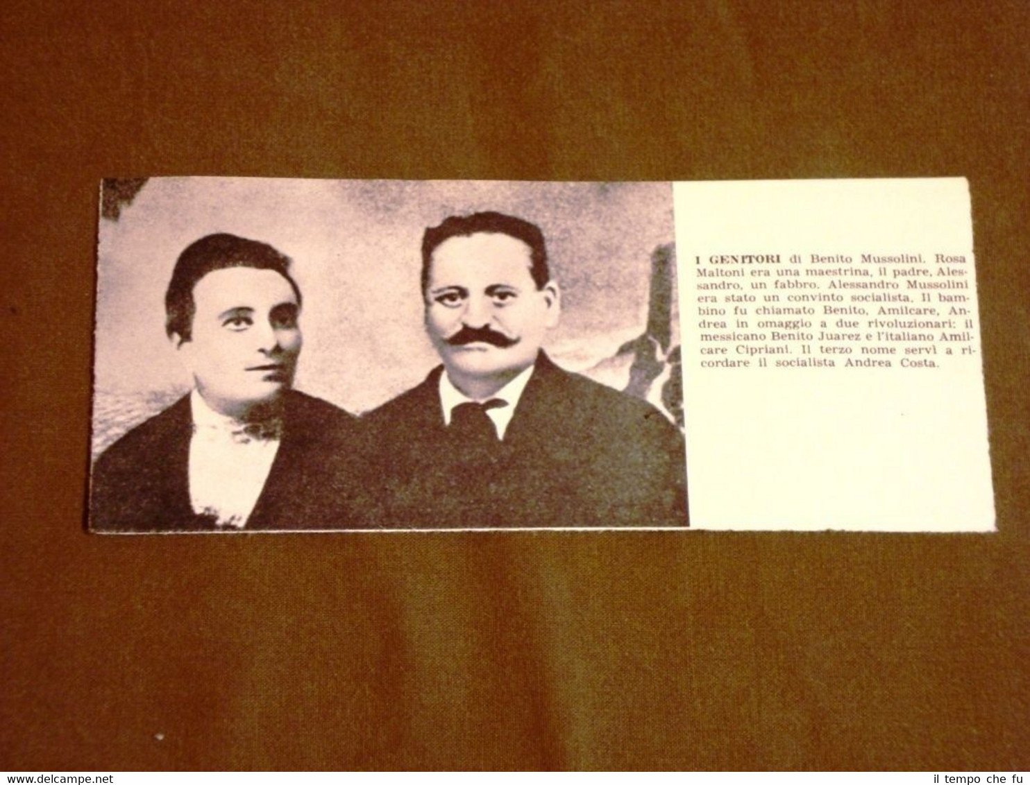 I genitori del Duce Benito Mussolini Rosa Maltoni e Alessandro ...