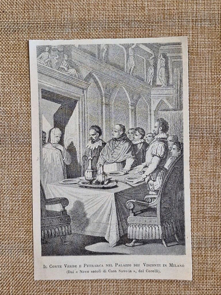 Il Conte Verde e Petrarca nel Palazzo Visconti di Milano Corelli Stampa ...