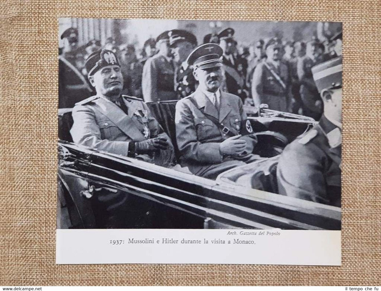 Il Duce Benito Mussolini con Hitler nel 1937 Visita a Monaco Fascismo e ...