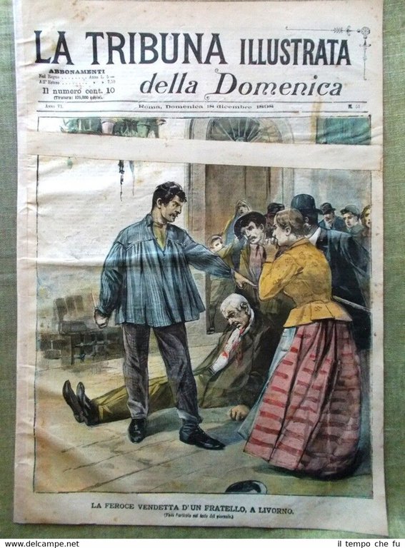 La Tribuna Illustrata 18 Dicembre 1898 Livorno Adelina Patti Evangelisti Anzio - Stampa