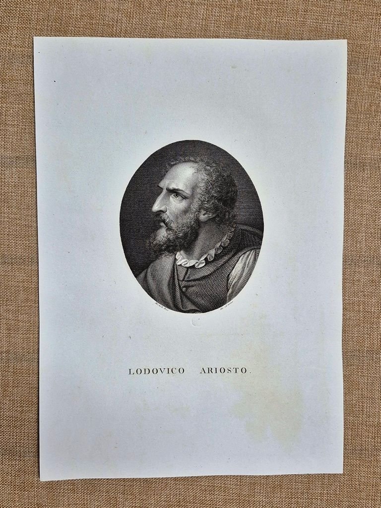 Ludovico Ariosto 1474 – 1533 Poeta Incisione su rame Acquaforte del ...