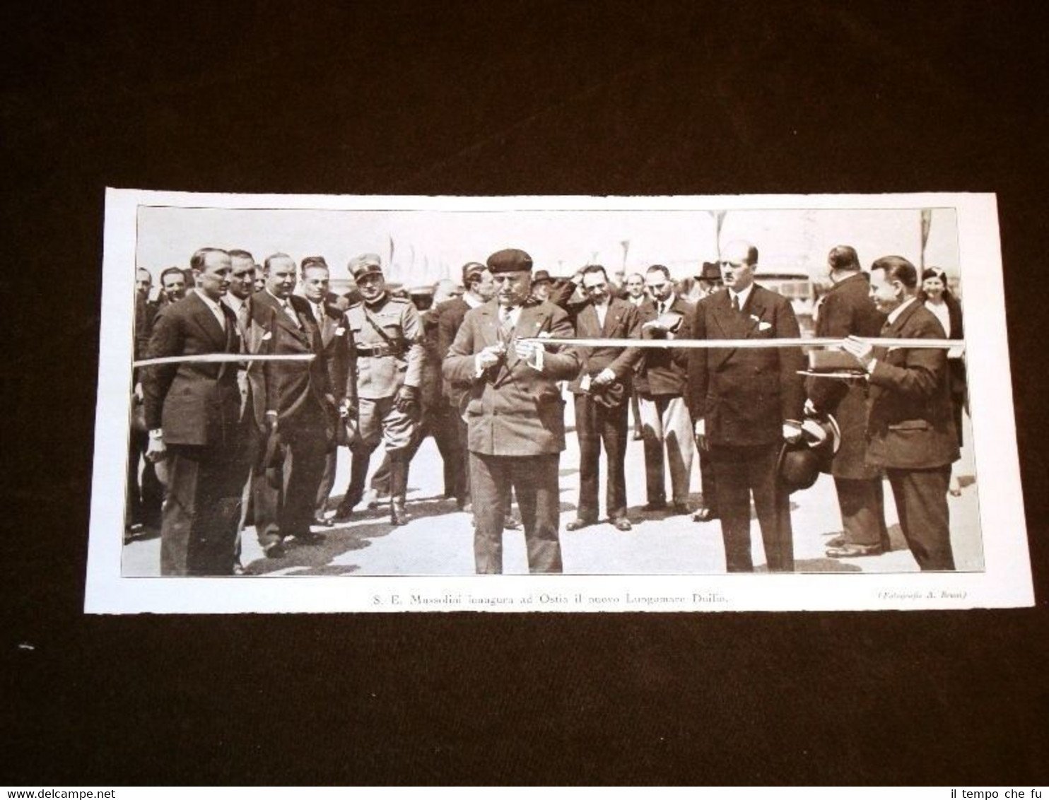 Ostia nel 1931 Il Duce Benito Mussolini inaugura il Lungomare Duilio ...