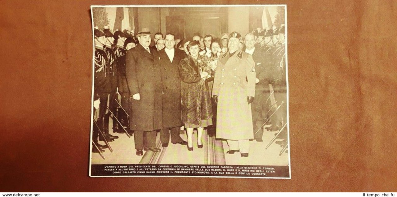 Roma 1937 Duce Benito Mussolini riceve Presidente Jugoslavia ...