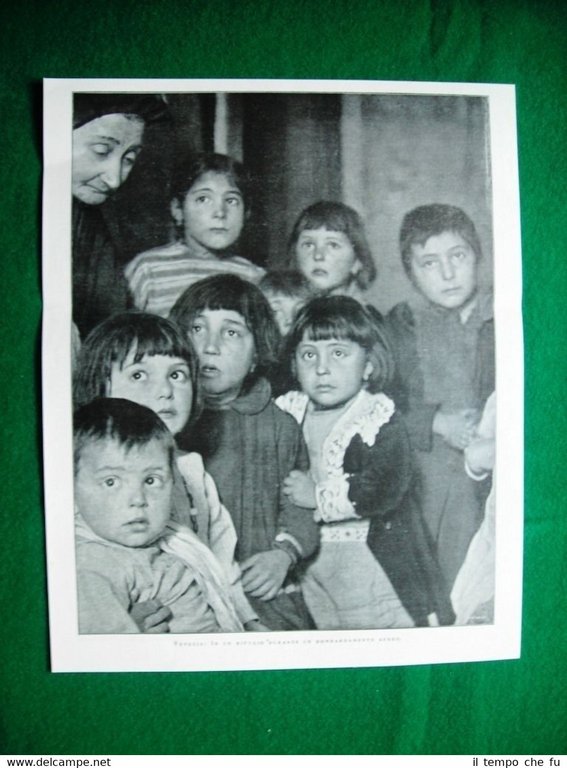 WW1 Guerra Mondiale 1918 Venezia, rifugio bombardamento, col. Perkins ...