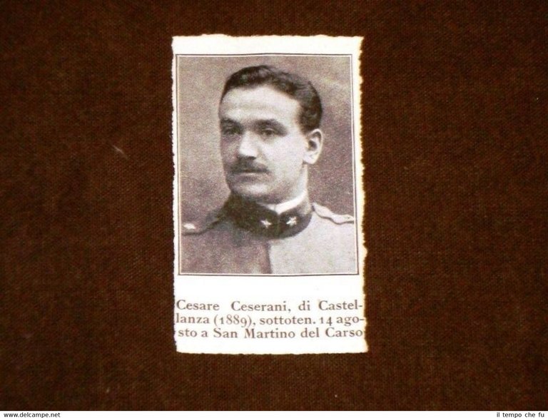 WW1 Prima Guerra Mondiale 1914 - 1918 Caduto Cesare Ceserani di ...