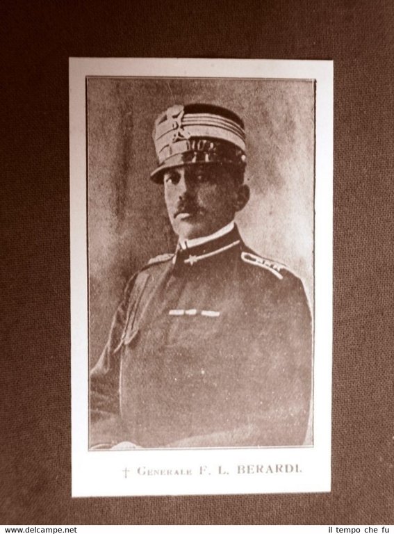 WW1 Prima guerra mondiale 1914-1918 Caduto Generale F.L. Berardi - Stampa