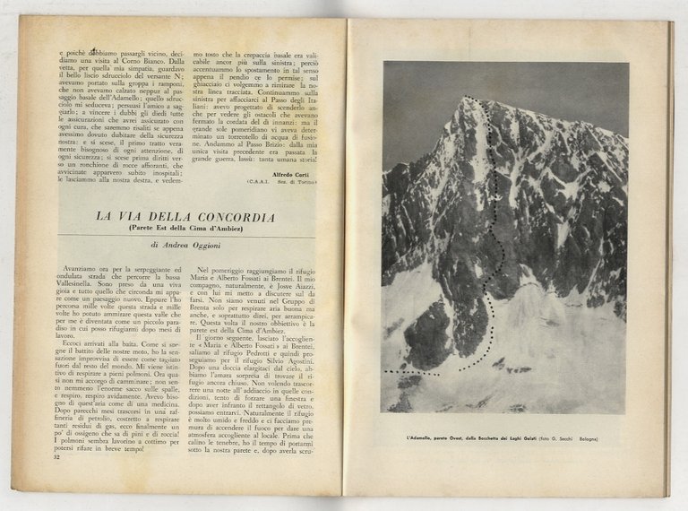 CLUB ALPINO ITALIANO. Rivista mensile. Volume LXXV. 1956. Fascicoli 1-2 ...