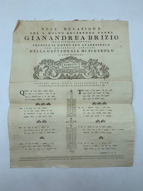 Nell'occasione che il molto Reverendo Padre Gianandrea Brizio della dottrina cristiana predica ...