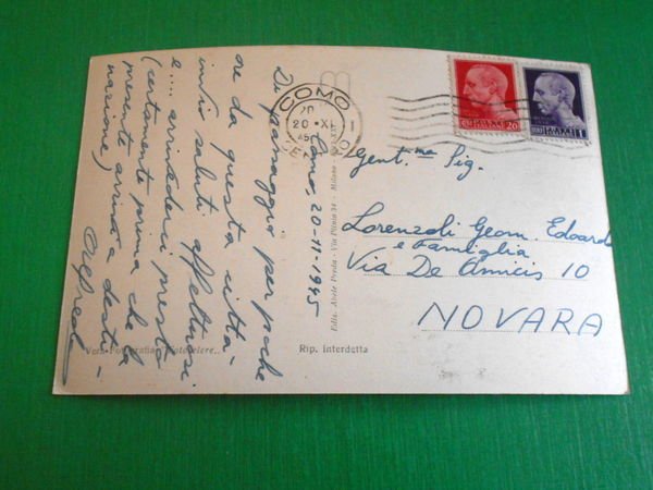 Cartolina Como - Piazza Cavour 1945 - Cartolina