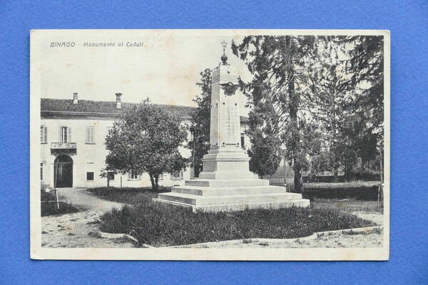 Cartolina Binago - Monumento ai Caduti - 1939. - Cartolina