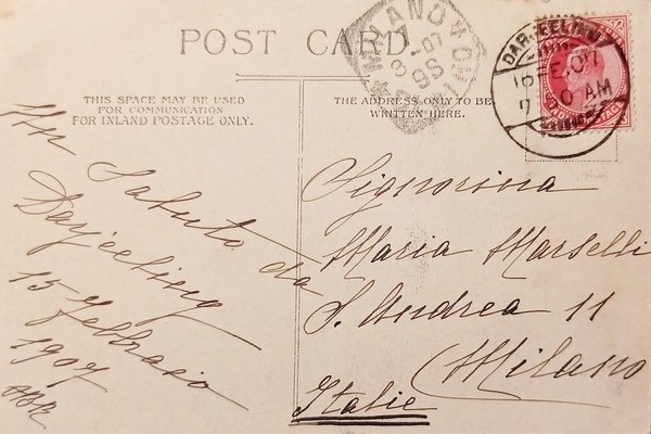 Cartolina - India - Cane Bridge over Teesta River - Darjeeling - 1907 ...