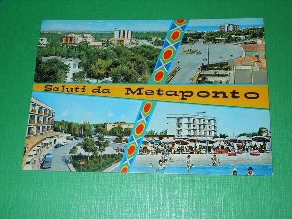 Cartolina Saluti da Metaponto ( Matera ) - Vedute diverse 1965 ca ...