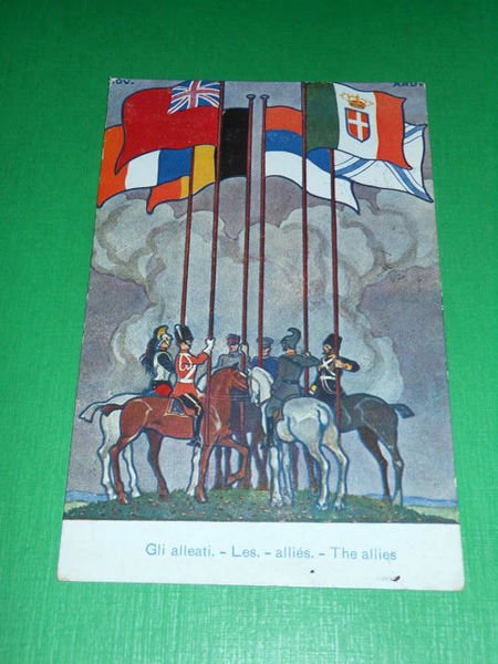Cartolina Militaria WWI - Gli Alleati - illustratore G. Ardy 1917 ...
