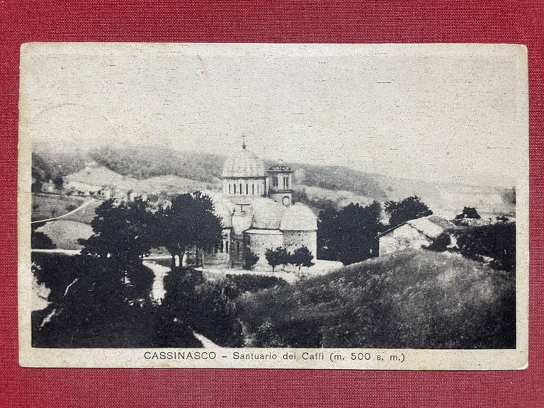 Cartolina - Cassinasco ( Asti ) - Santuario dei Caffi - 1936 - Cartolina