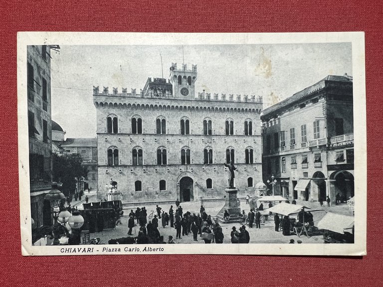 Cartolina - Chiavari ( Genova ) - Piazza Carlo Alberto - 1936 - Cartolina