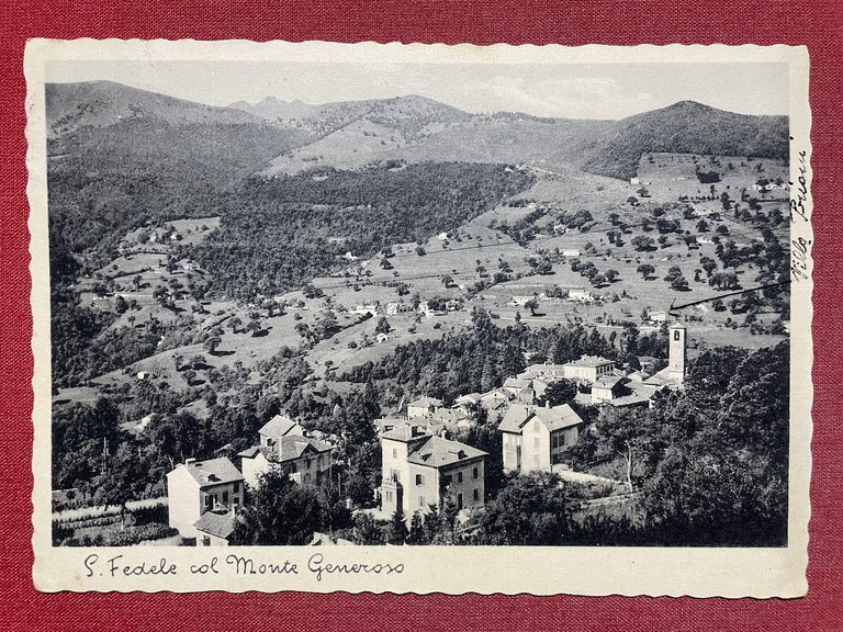 Cartolina - S. Fedele col Monte Generoso - 1936 - Cartolina