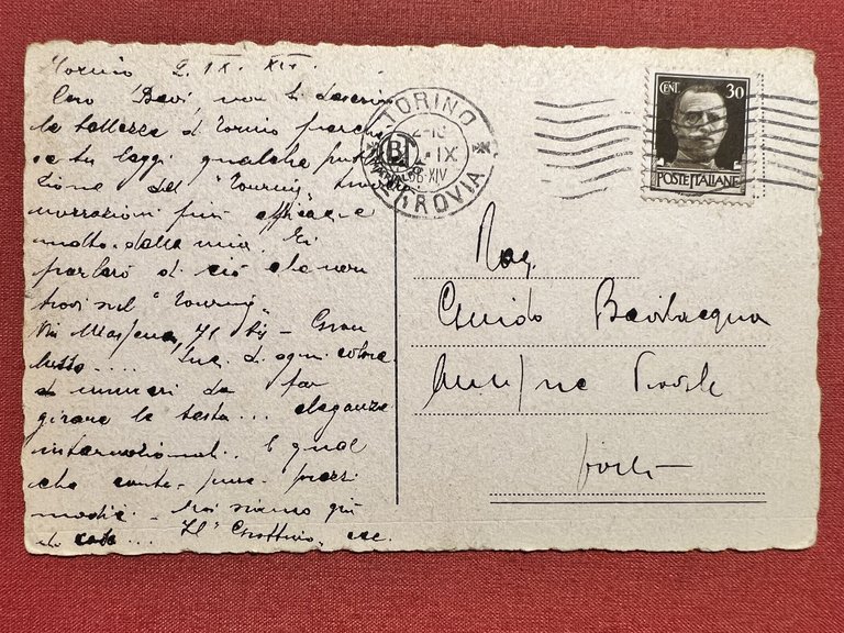 Cartolina - Torino - Corso Racconigi dal corso Francia - 1936 - Cartolina