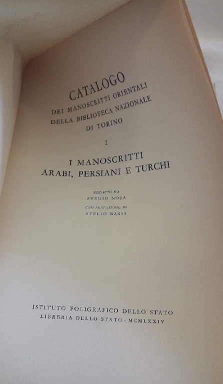 CATALOGO DEI MANOSCRITTI ORIENTALI DELLA BIBLIOTECA NAZIONALE DI TORINO ...