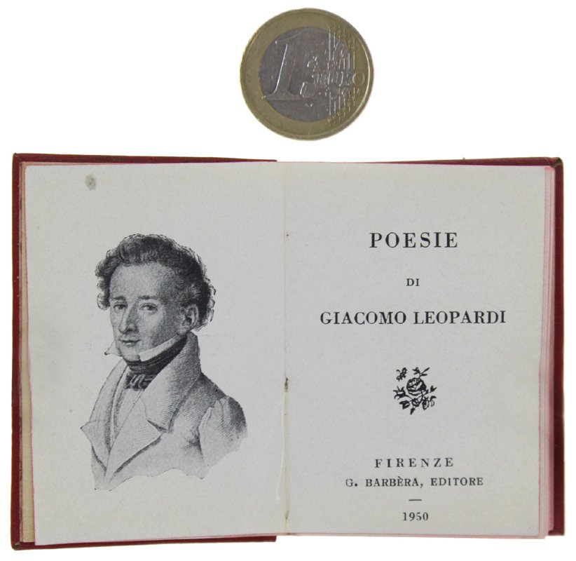 POESIE DI GIACOMO LEOPARDI. Edizione Vade-mecum [cm 6,5x4,5x1] - Libro